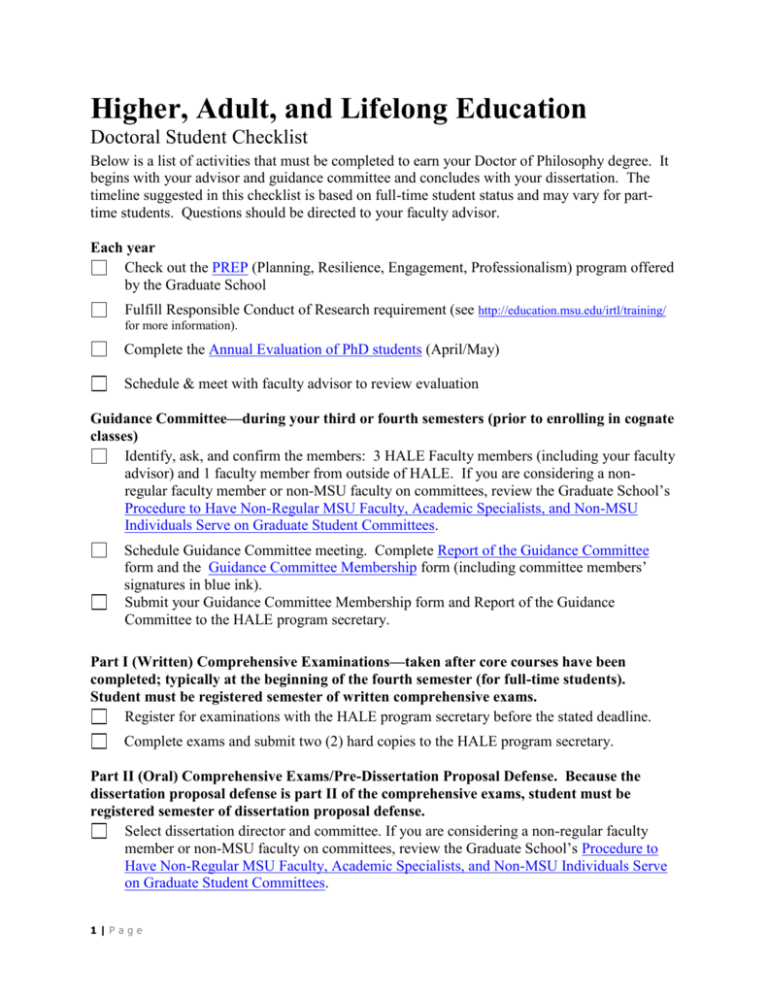 Higher, Adult, and Lifelong Education