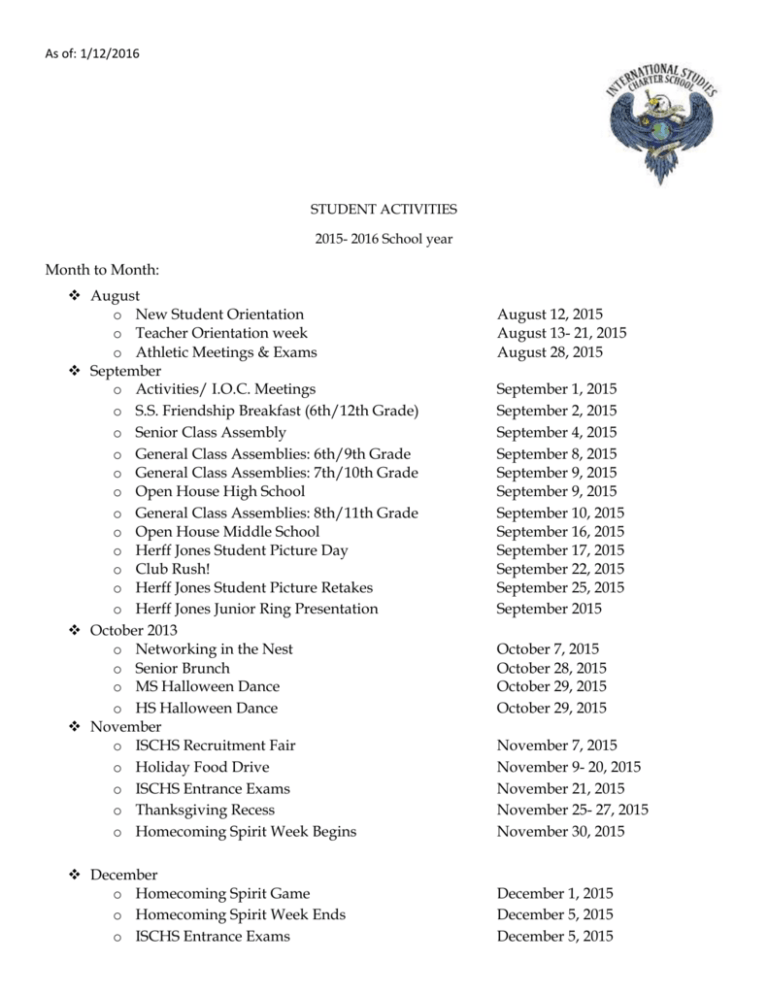 ISCHS Event Calendar_2015 2016