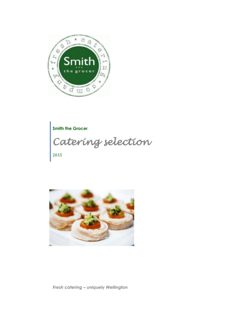 2015 Catering Menu