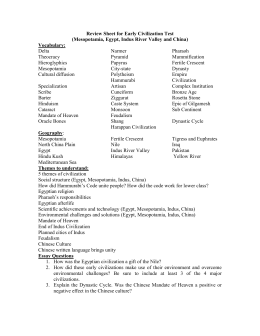 ANCIENT CIVILIZATIONS WORKSHEET