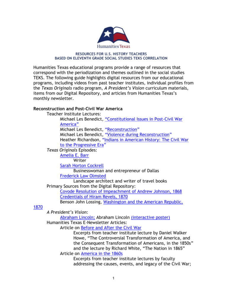 Eleventh guide U S History