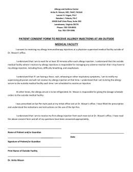 Immunotherapy Consent Form