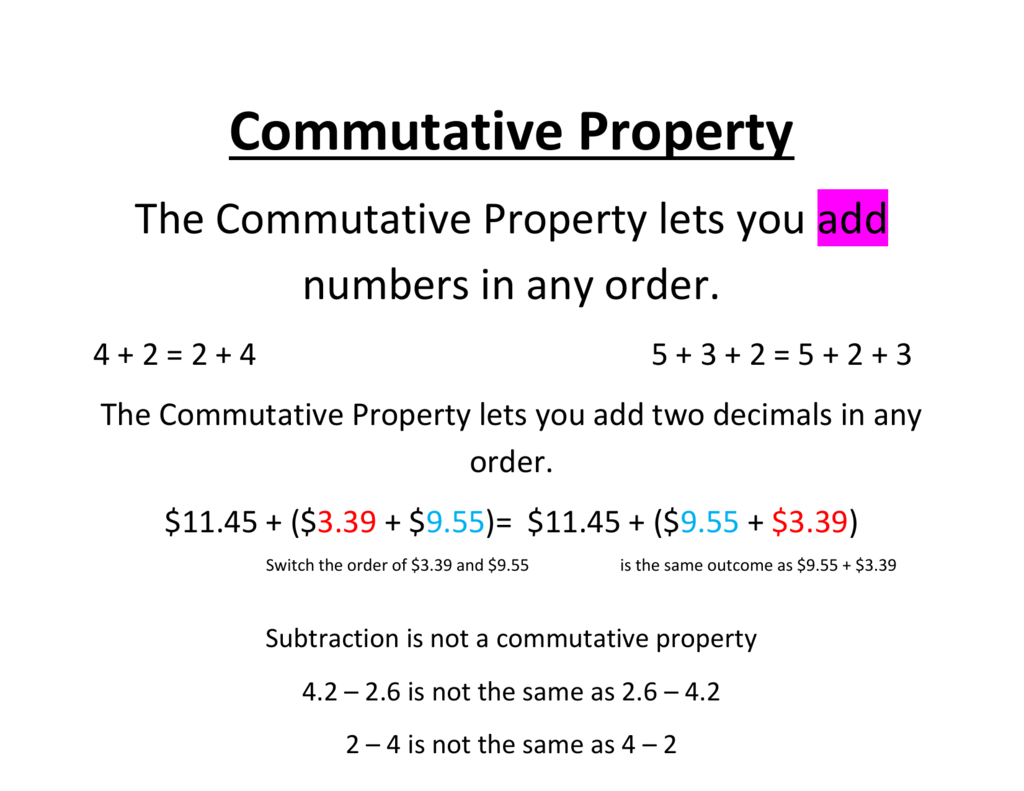 2 Addition And Subtraction Whole Numbers And Decimals