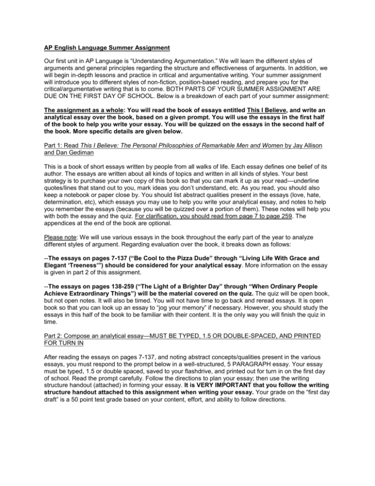 AP English Language Kenton County Schools AP English Language Kenton County Schools