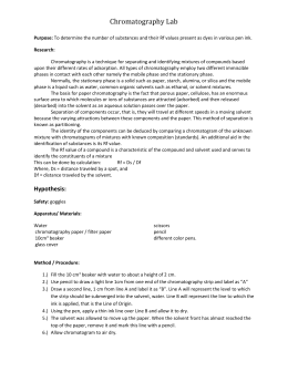 Separating and Identifying Food Dyes by Paper Chromatography