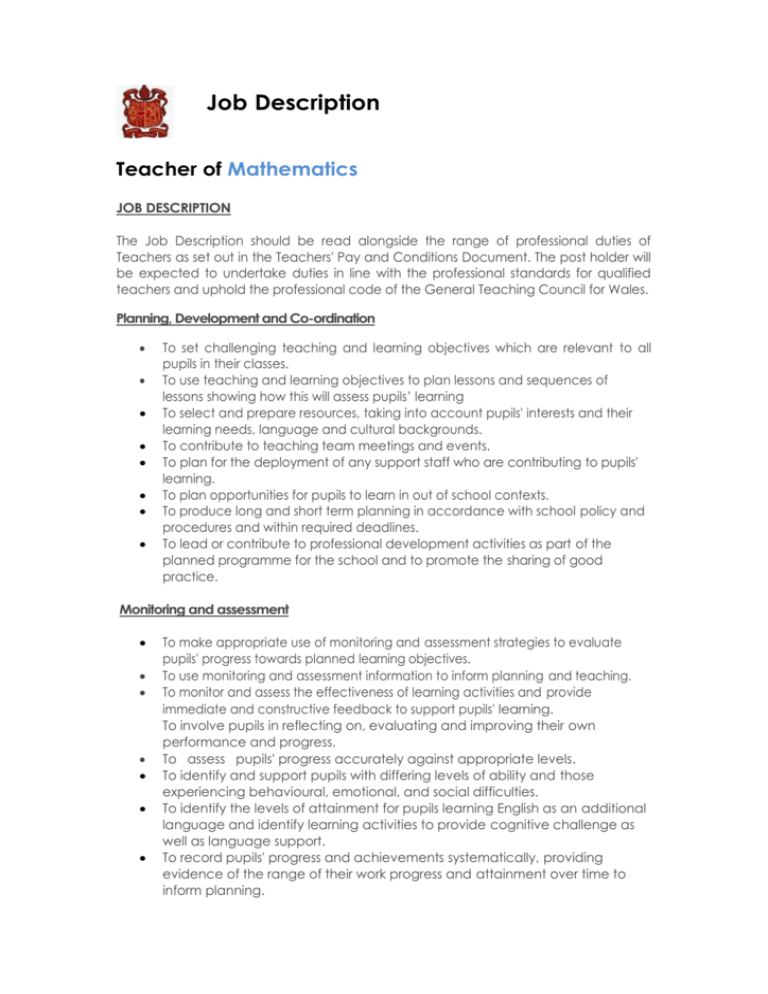 Teacher of Mathematics - Bishop Gore School