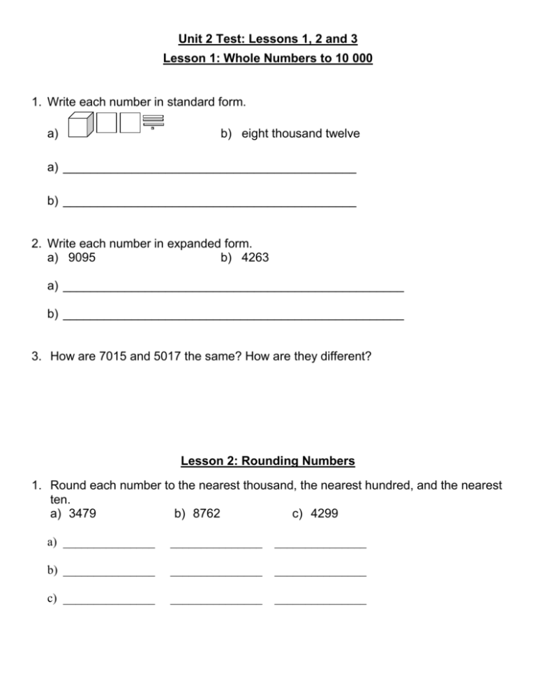 Lesson 3 Comparing And Ordering Numbers