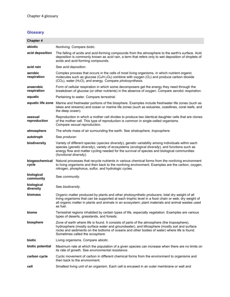 chapter 4 Glossary - CarrollEnvironmentalScience
