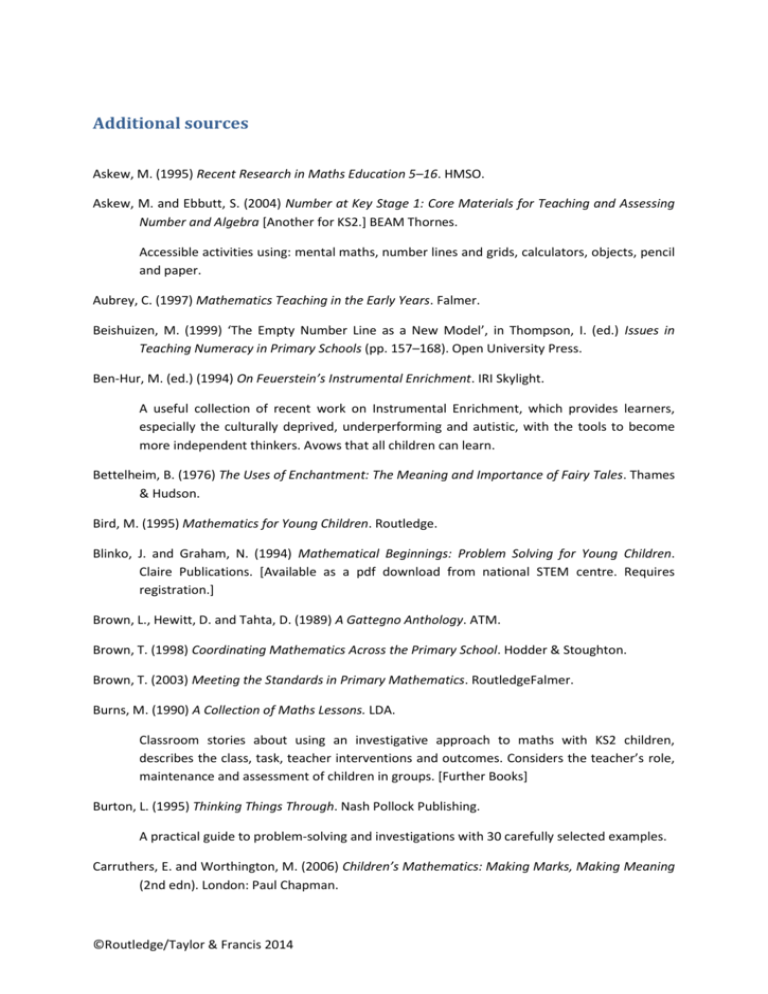 Additional sources - Amazon Web Services