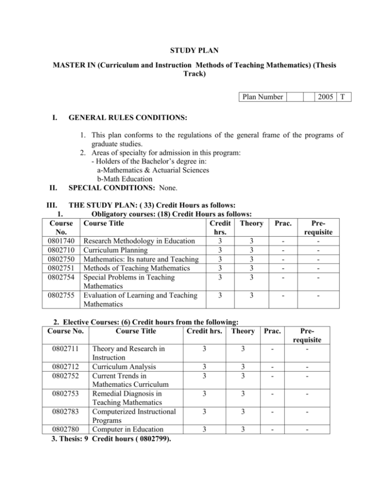 Curriculum And Instruction Methods Of Teaching Mathematics