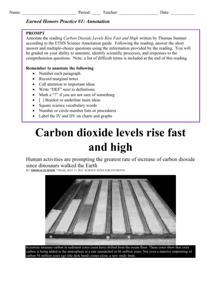 Climate Change Article Annotation Practice E