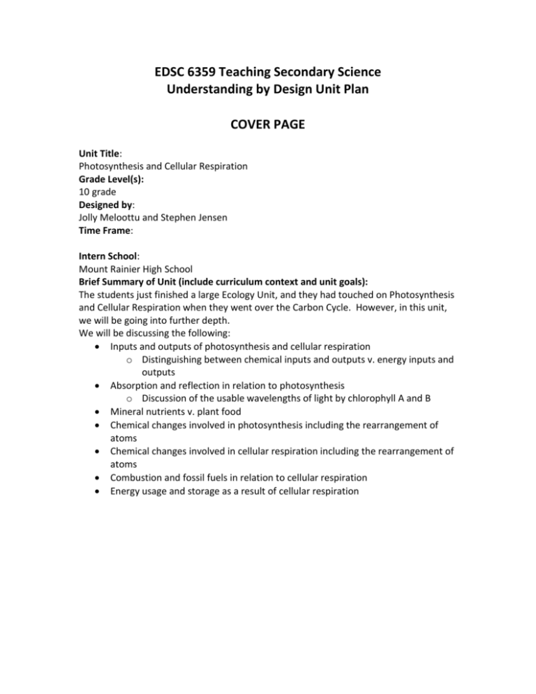 Unit Plan WordPress