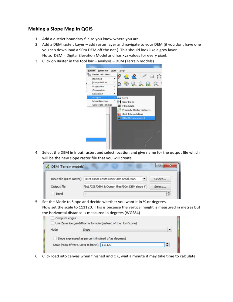 Making A Slope Map In QGIS