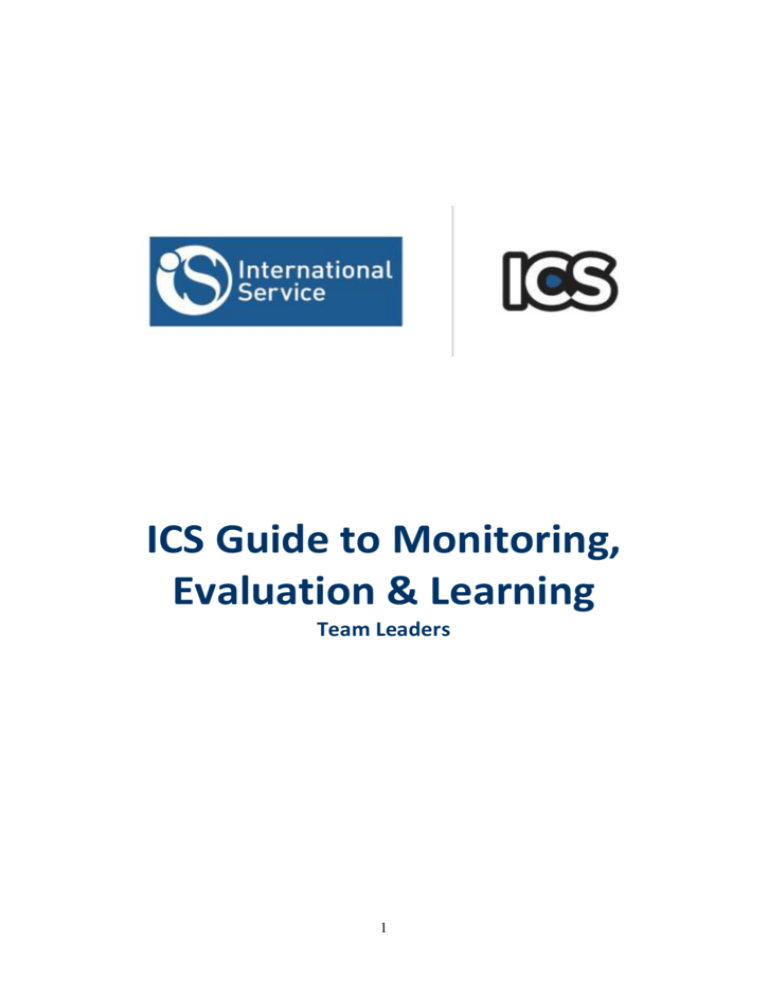 Monitoring And Evaluation Guidance For Team Leaders