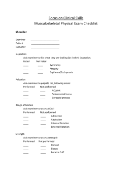 Outcome Measure Rivermead Behavioural Memory test– Version 3