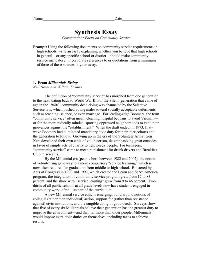 Synthesis Essay