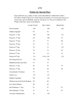 A Form-Critical Classification of the Psalms According to Hermann
