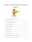 Parts of Speech Practice: Mad Lib & Self-Introduction