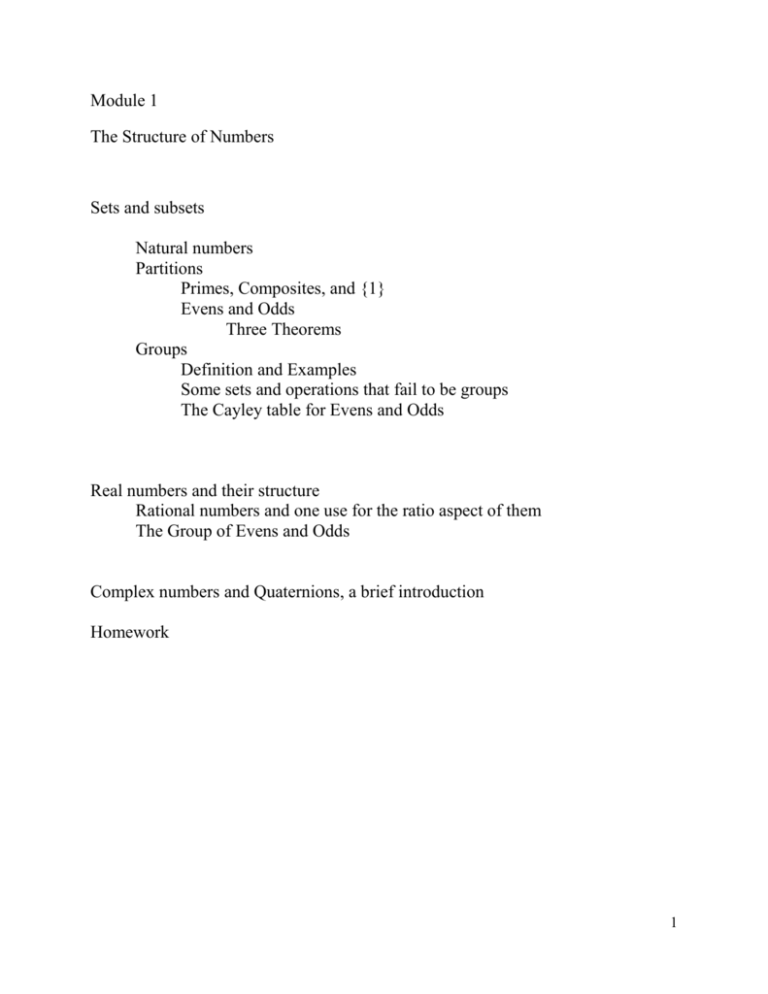 Module 1 Structure Of Numbers STUDENT