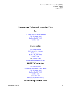Stormwater Pollution Prevention Plan Evaluation
