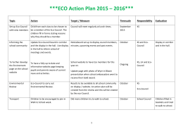 Eco-Schools Action Plan Template
