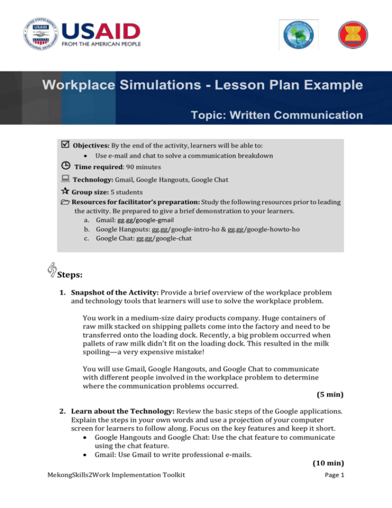 7.1_Lesson Plan Example_Workplace