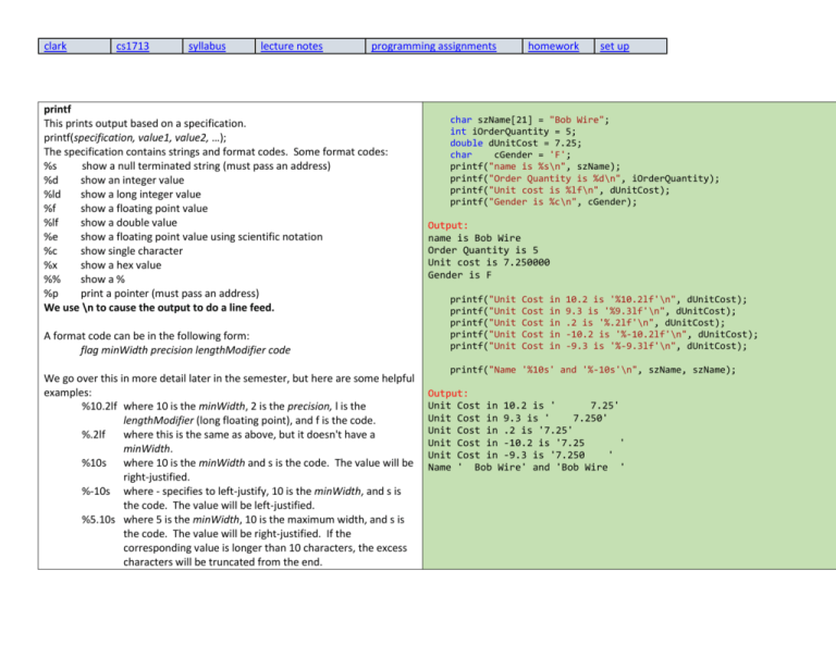 Input And Output printf Fopen Fprintf Fgets Fscanf Fclose 