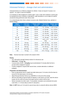 CONTINUOUS INFUSION TITRATION GUIDELINES (Critical Care) THESE ARE