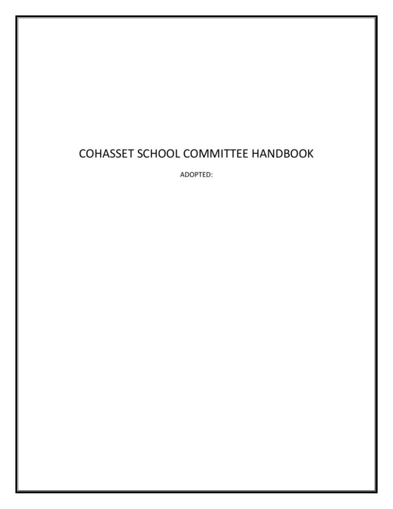 School Committee Handbook