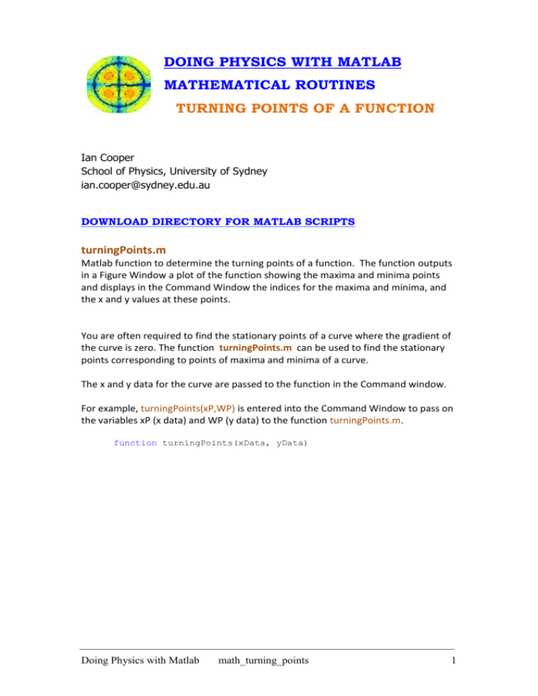 Math turning points