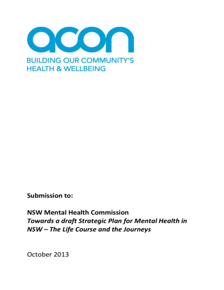 Submission To Mental Health Commission Of NSW