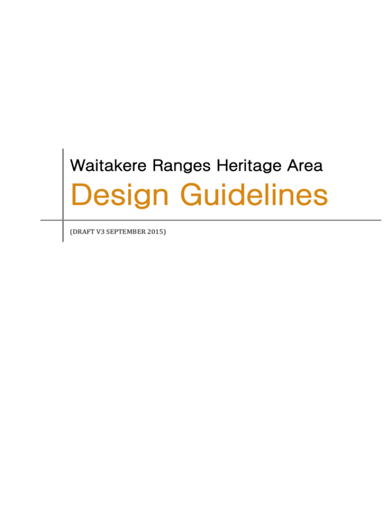Waitakere Ranges Heritage Area