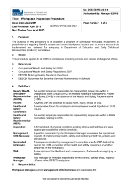 Safe Work Procedure Template
