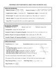 Geometry EOC Reference Sheet: Formulas & Theorems
