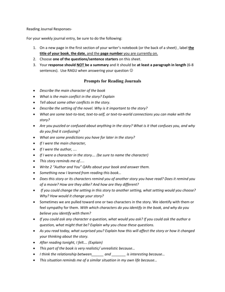 Journal Prompts