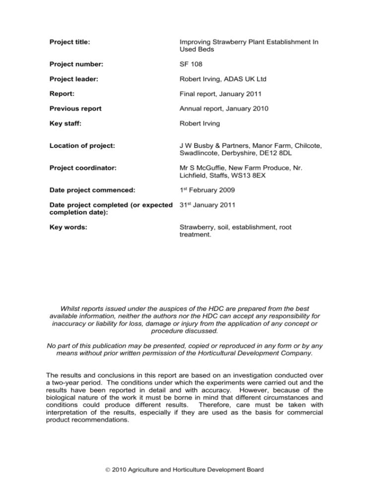 SF 108 Final Report