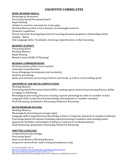 WISC-IV Sample Report Section
