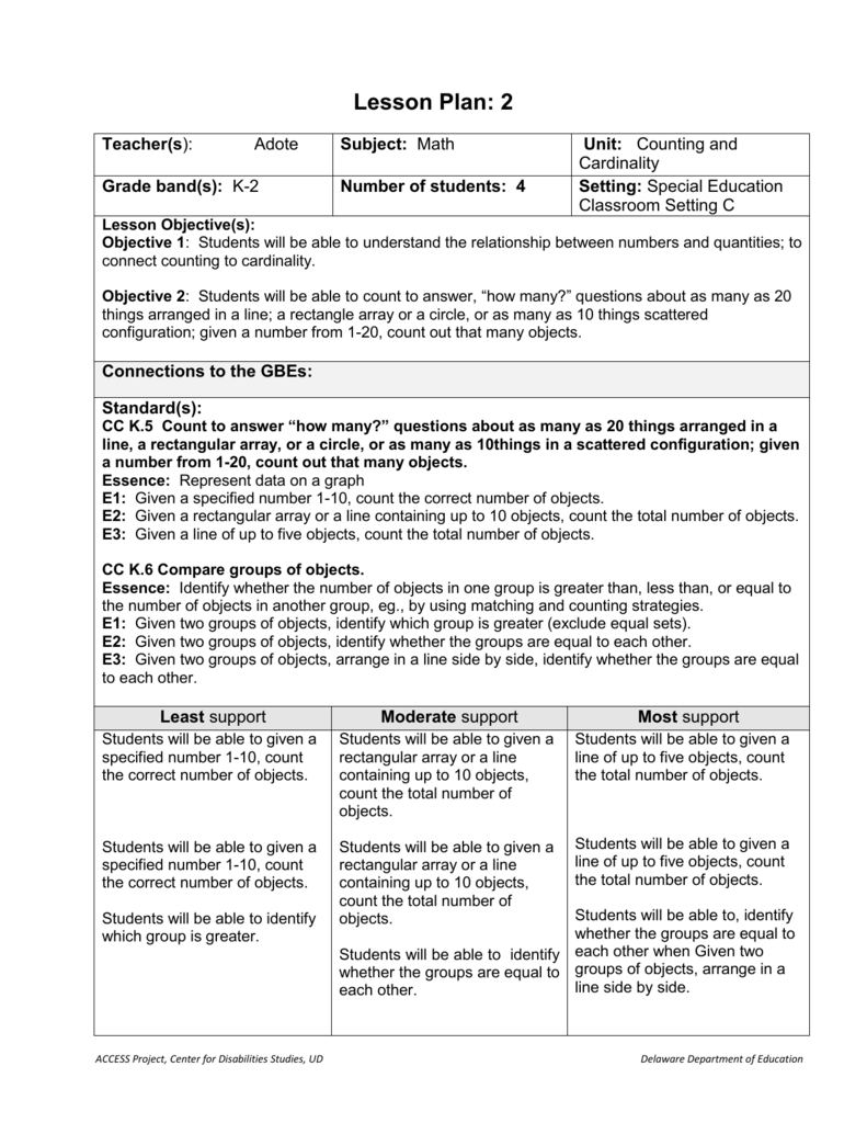 Lesson Plan 2