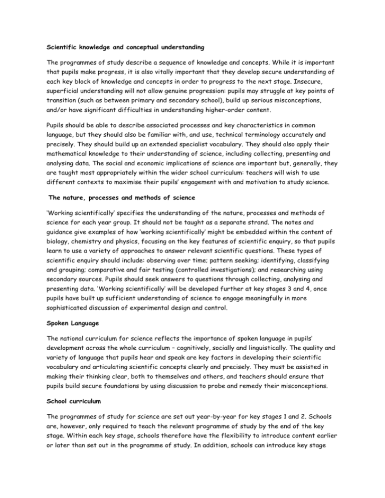 Science Curriculum Overview