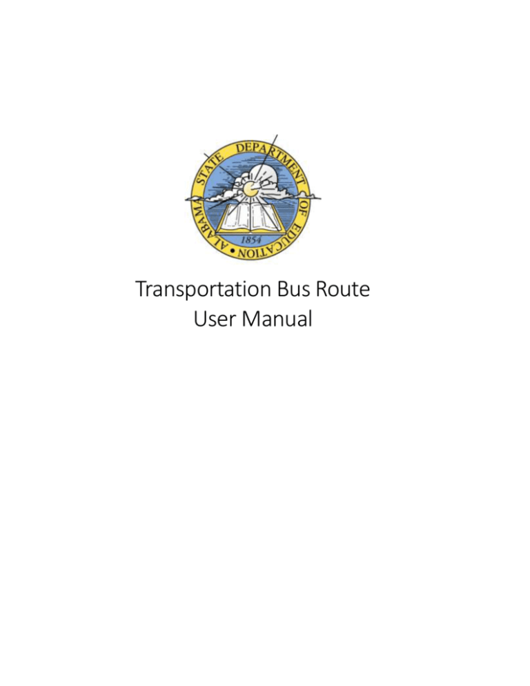 Transportation Bus Route - Alabama Department of Education