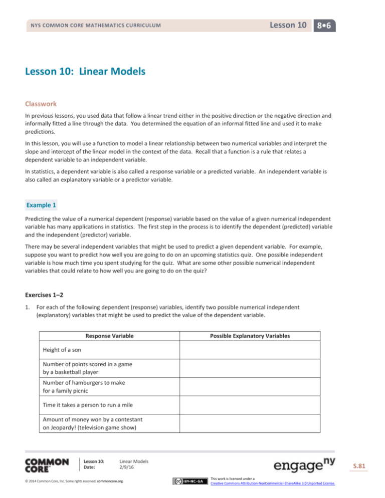 Linear Models
