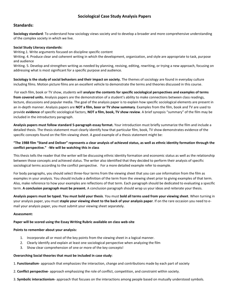 Sample Case Study Analysis Paper Essay One Day Sample Of Case Study 