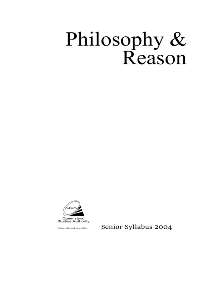 Philosophy & Reason - Queensland Curriculum and Assessment