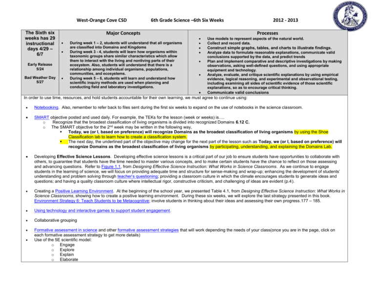 Some Examples Of Formative Assessments In Science
