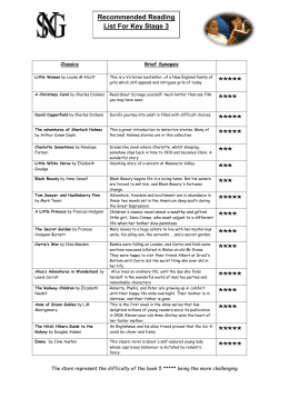 1. Classic Literature Reading List for Middle School Students