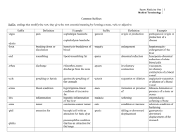 Biological Prefixes and Suffixes