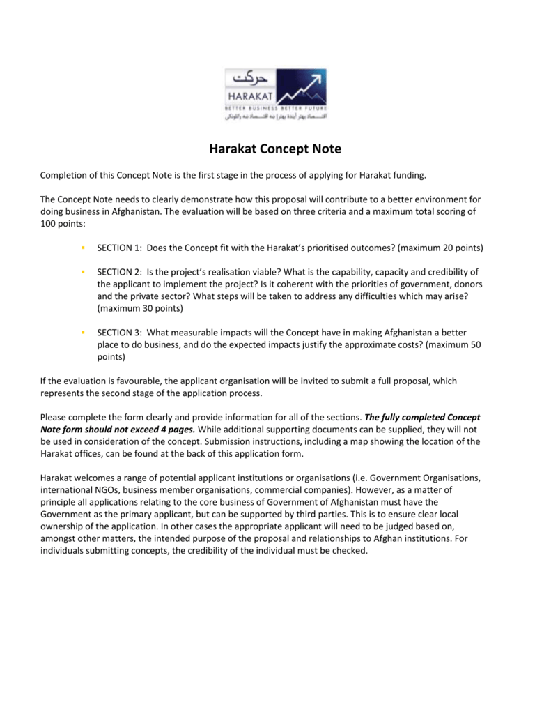 Concept Note Form