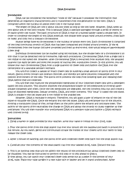 Sample Lab Report- DNA Extraction from Cheek Cells