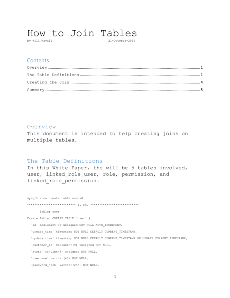 How To Join Tables