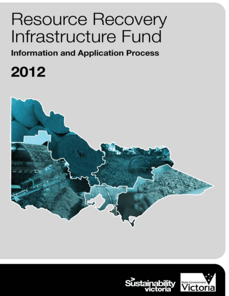 Resource Recovery Infrastructure fund – Guidelines